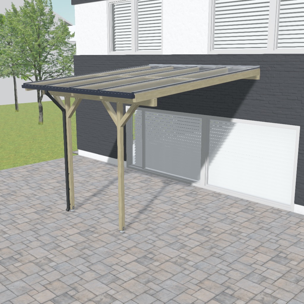 Kompletter Bausatz Terrassendach mit Unterkonstruktion ID ggdm in den ...