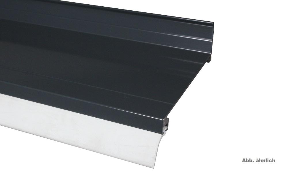 Wandanschlußprofil Anthrazit, Alu, mit Dichtlippe, Breite ca. 115 mm