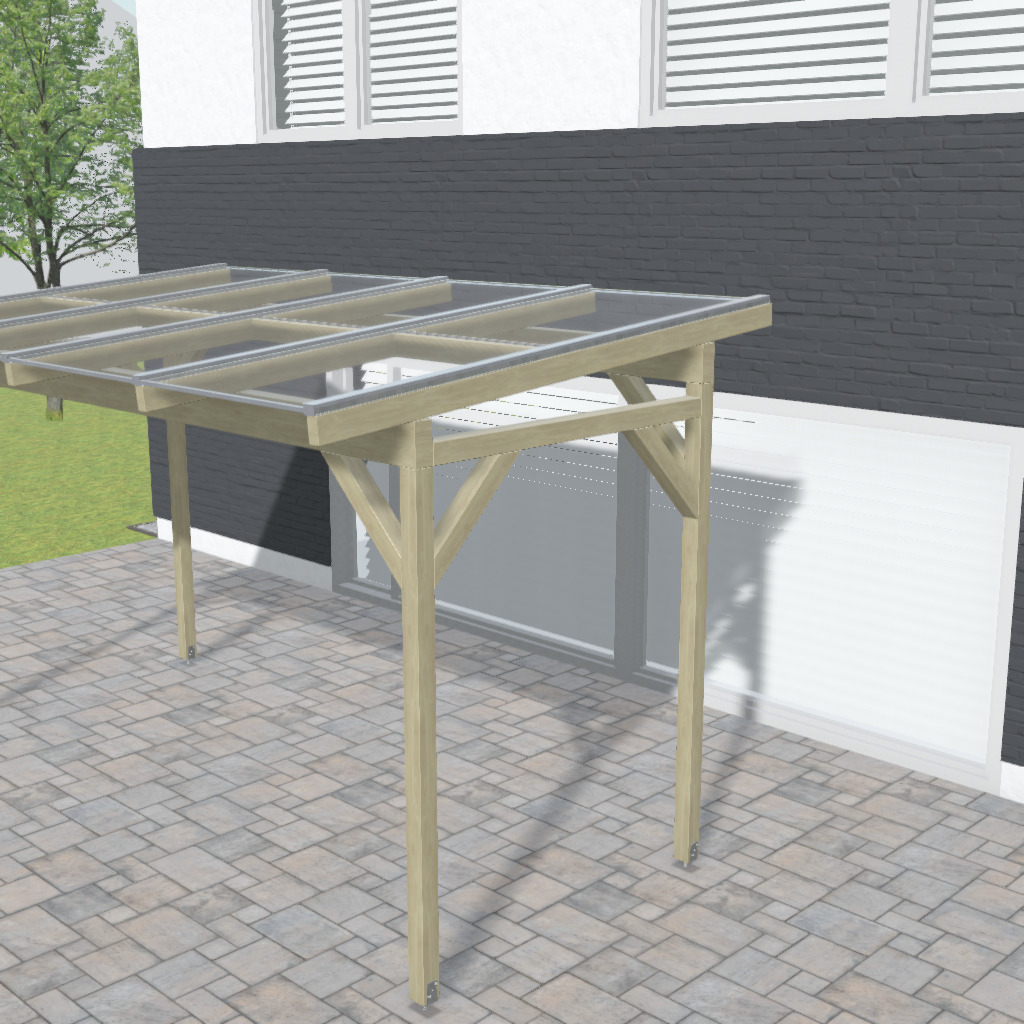 Kompletter Bausatz Terrassendach mit Unterkonstruktion ID xbnm in den ...