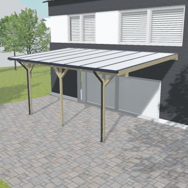 Kompletter Bausatz Terrassendach mit Unterkonstruktion ID z86rx in den ...