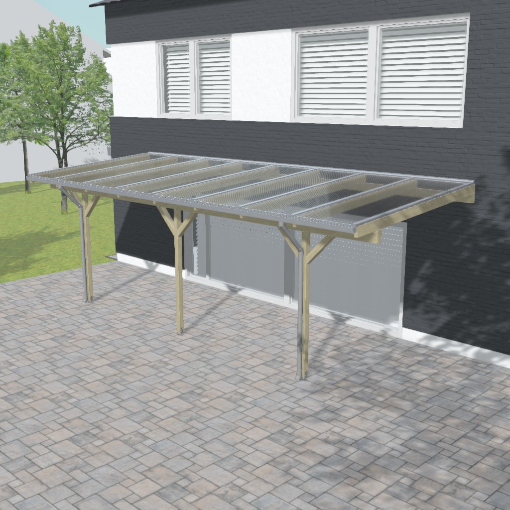 Kompletter Bausatz Terrassendach mit Unterkonstruktion ID jgrr in den ...