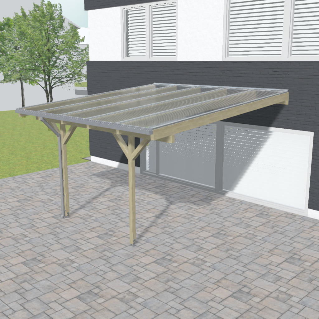 Kompletter Bausatz Terrassendach mit Unterkonstruktion ID wdpm in den ...
