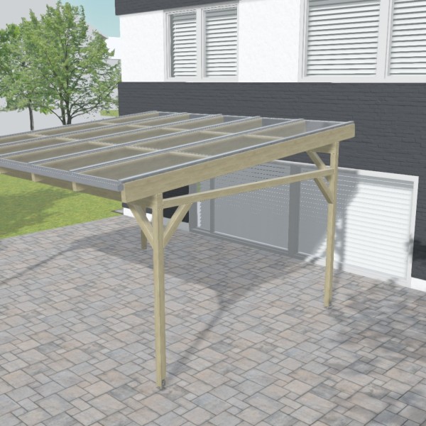 Kompletter Bausatz Terrassendach mit Unterkonstruktion ID py73n in den ...