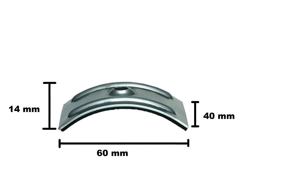 Kalotte aus Aluminium für Profil Sinus 177/51