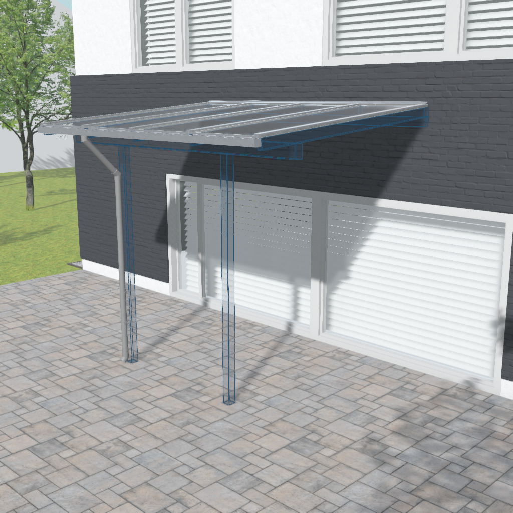 Kompletter Bausatz Terrassendach ohne Unterkonstruktion ID bpzv in den ...