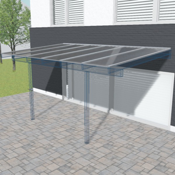 Kompletter Bausatz Terrassendach ohne Unterkonstruktion ID gpkg4 in den ...