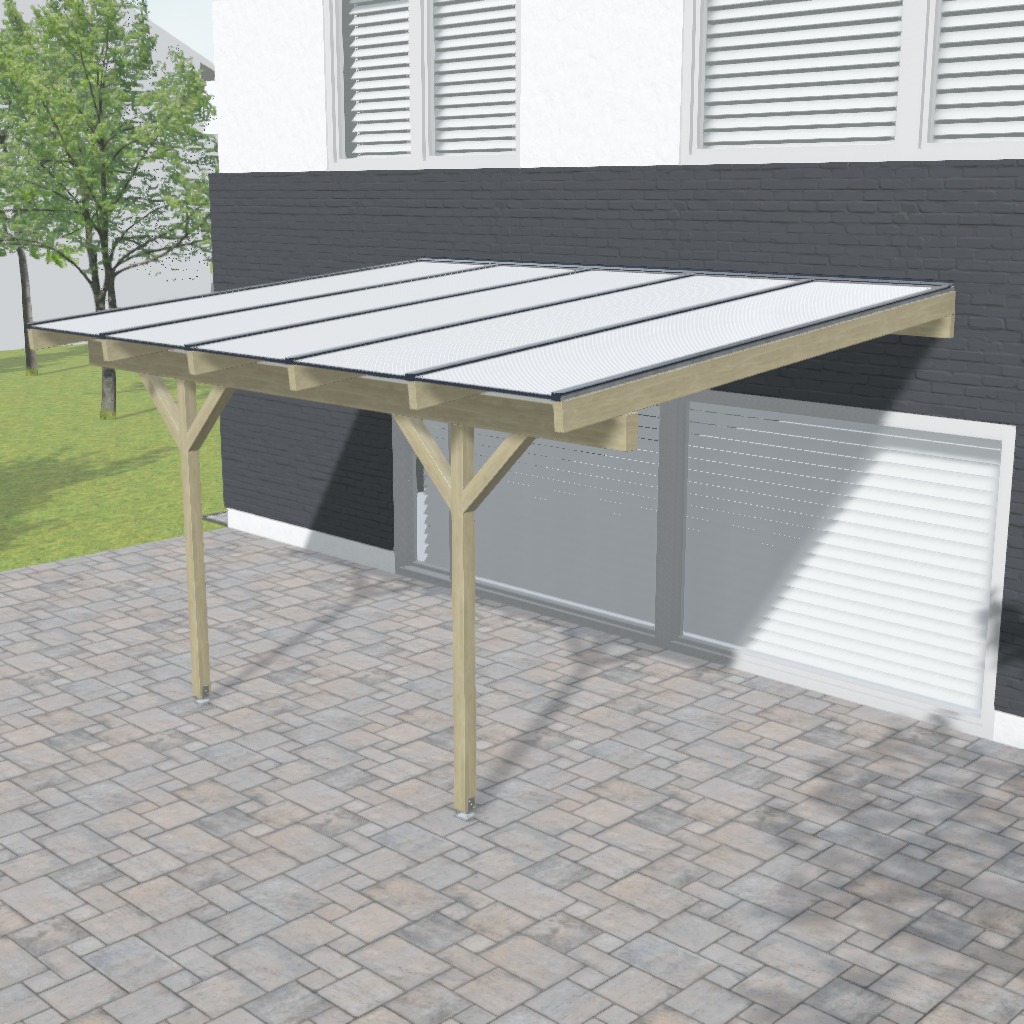 Kompletter Bausatz Terrassendach mit Unterkonstruktion ID kbx3 in den ...
