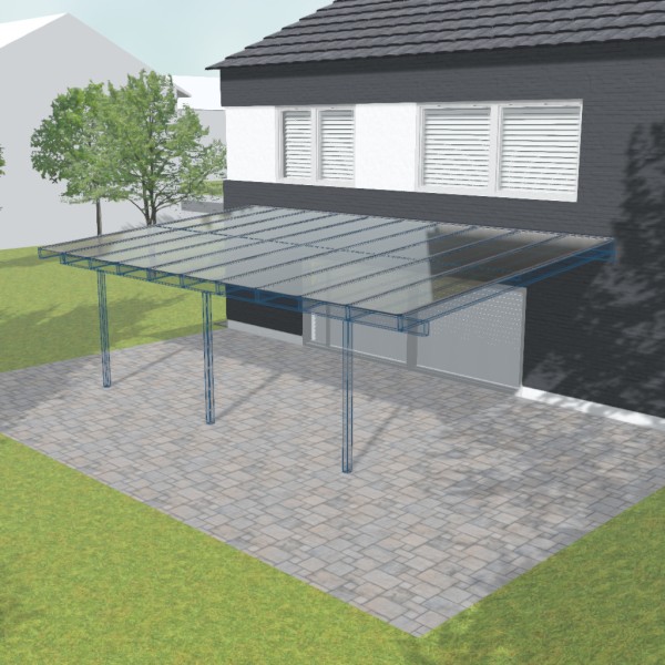 Kompletter Bausatz Terrassendach ohne Unterkonstruktion ID q2455 in den ...