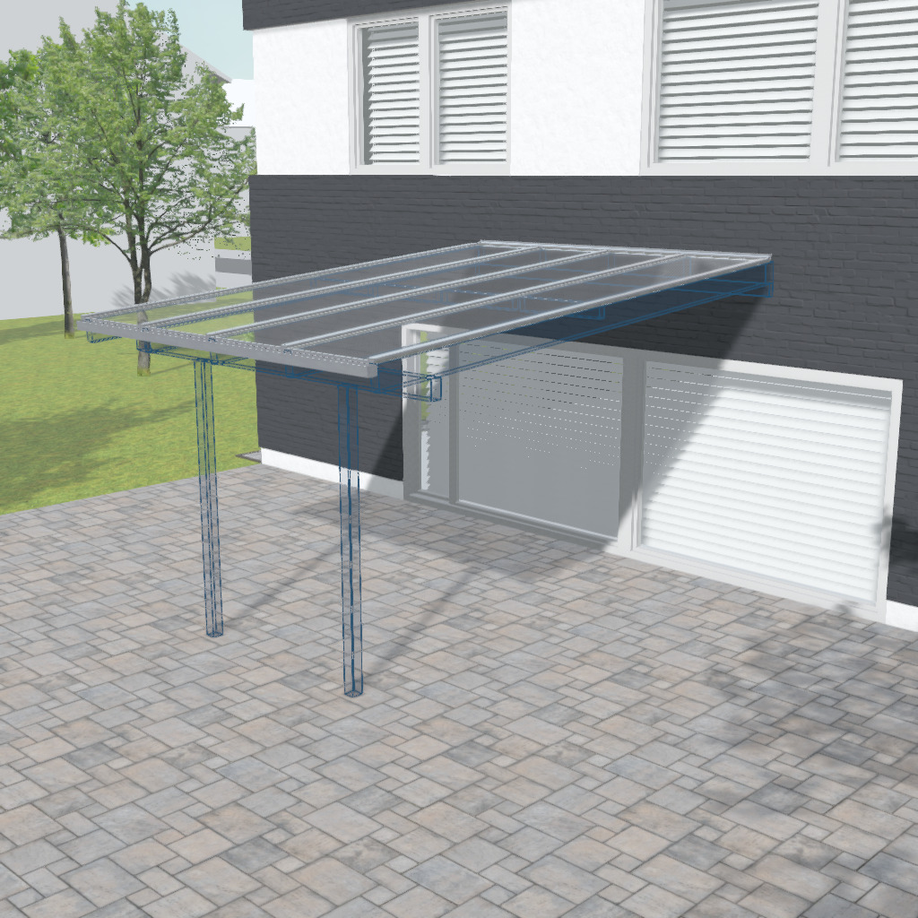 Kompletter Bausatz Terrassendach ohne Unterkonstruktion ID 8268 in den ...