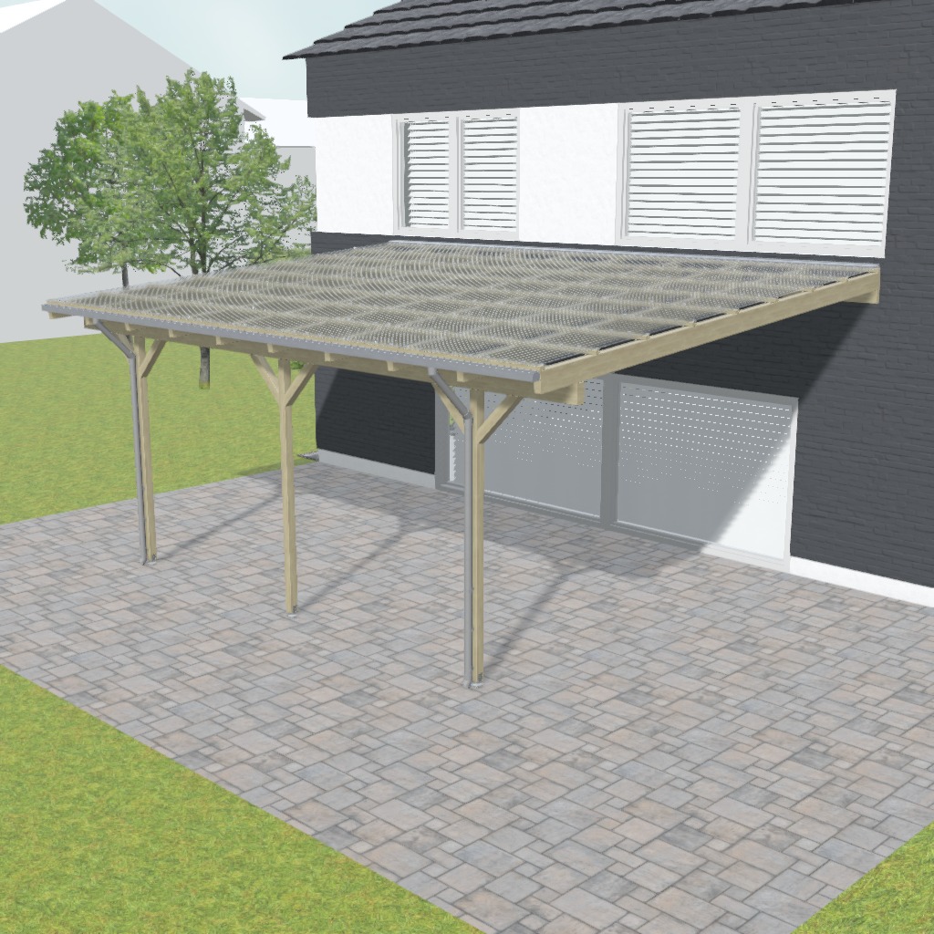 Kompletter Bausatz Terrassendach mit Unterkonstruktion ID kn53 in den ...